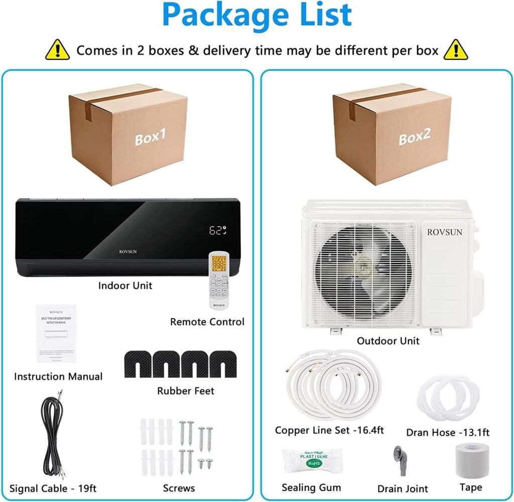 ROVSUN Wifi Enabled AC/Heating System Review - AC Mini Split Heat Pump ...